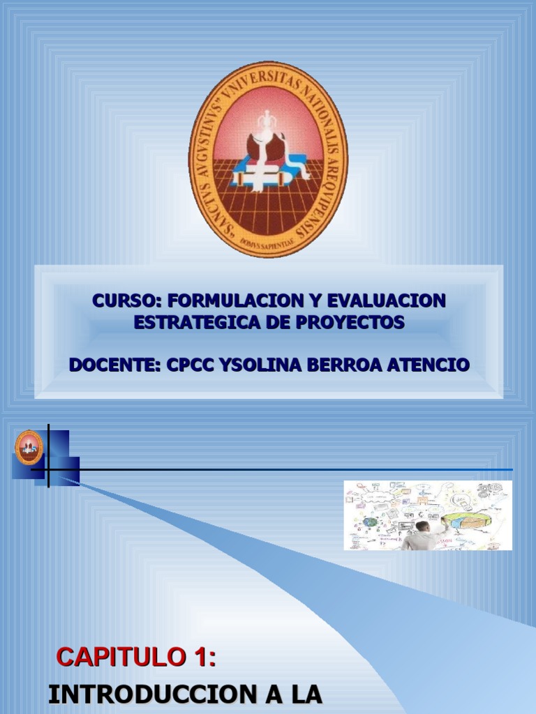 Curso Formulacion y Evaluacion Estrategica de Proyectos Capitulo 1. Yso | PDF | Planificación ...