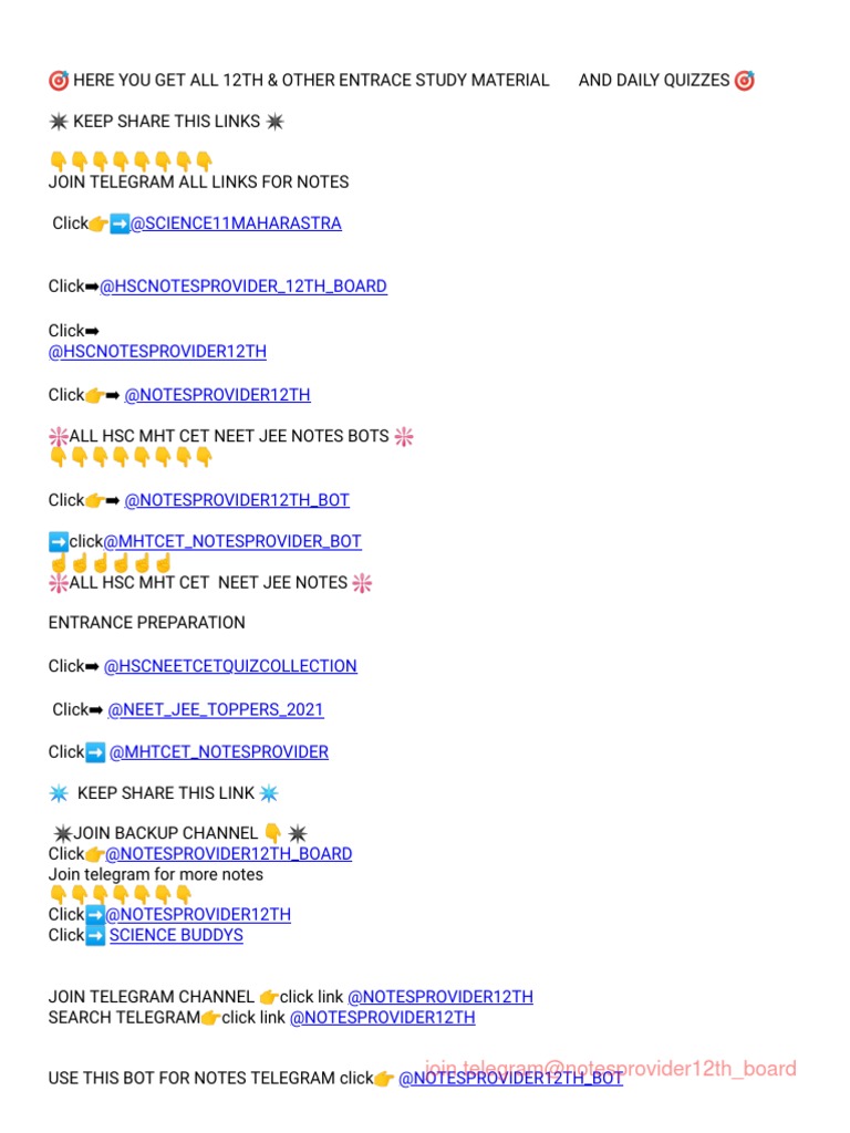 Guide to Joining Telegram Channels and Groups for Study Material, Notes ...