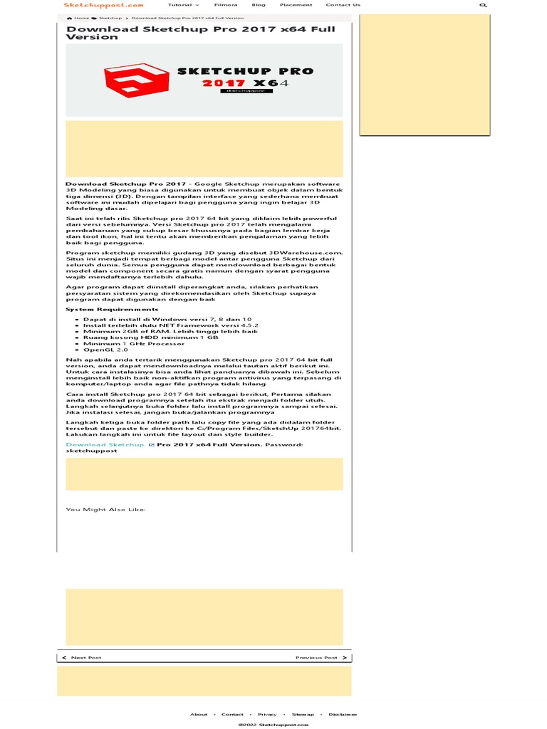 Sketchup Pro 2017 x64 Full Version | PDF