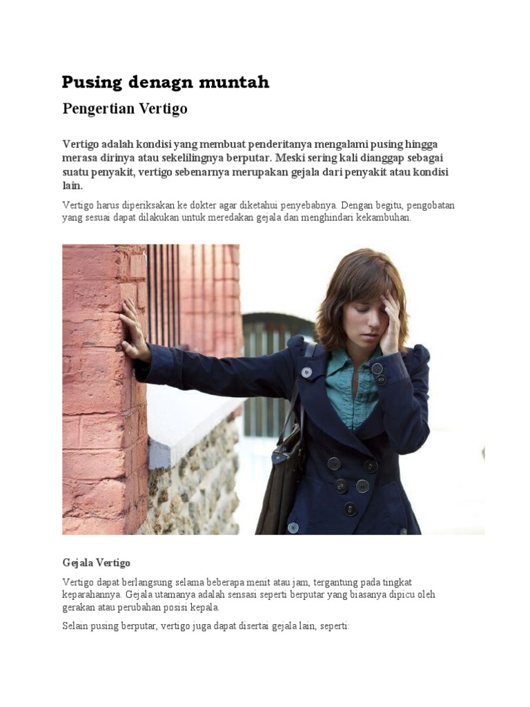 Pusing Berputar | PDF | Pengembangan Diri | Kesehatan Holistik