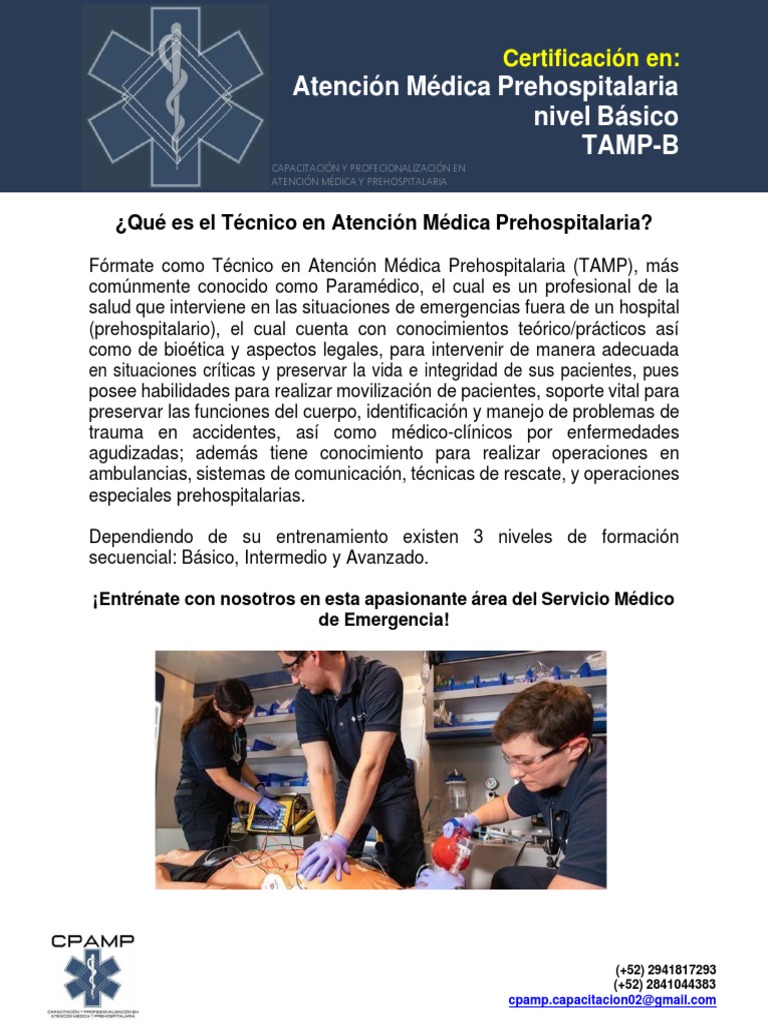 Info. Certificación en TAMP | PDF | Cuidado de la salud | Medicina