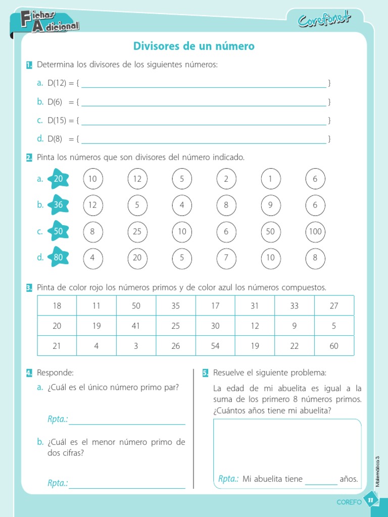 Divisores de Un Numero | PDF