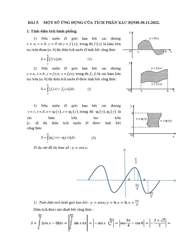 Bài 5. NG D NG C A Tích Phân | PDF