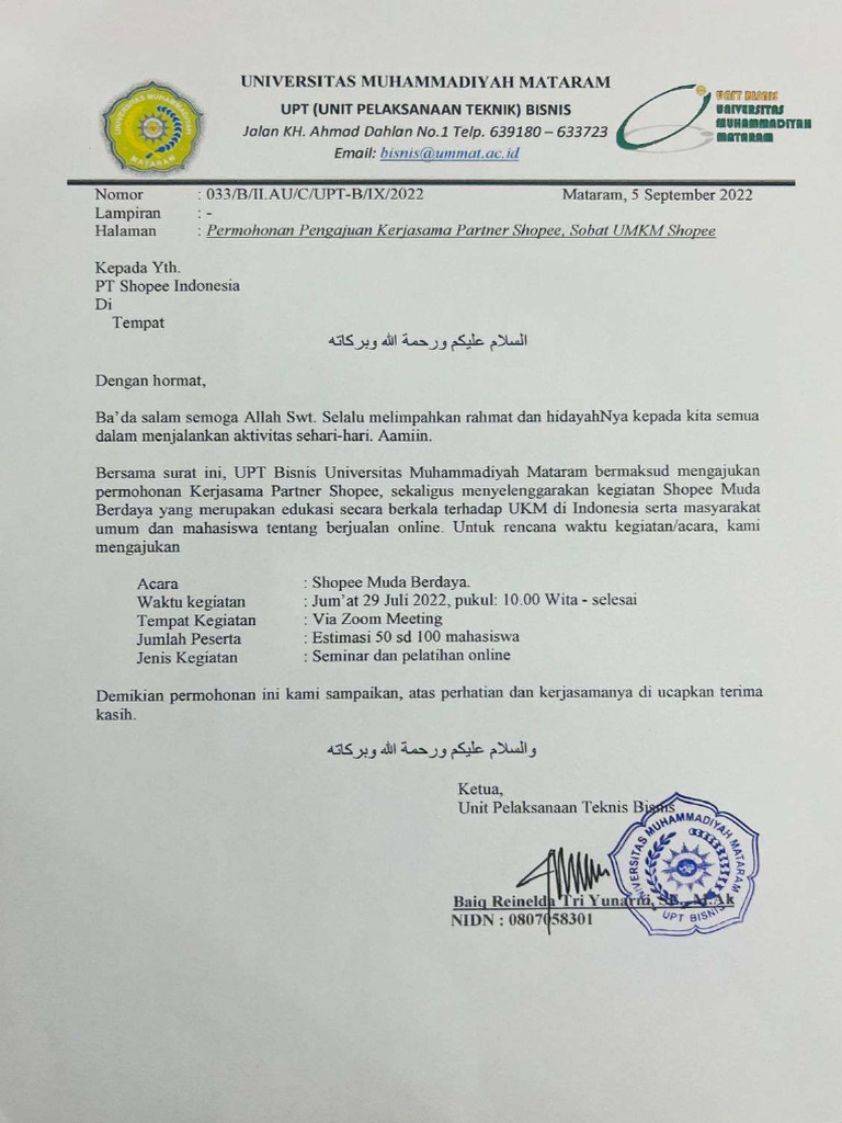 Undangan Kerjasama | PDF