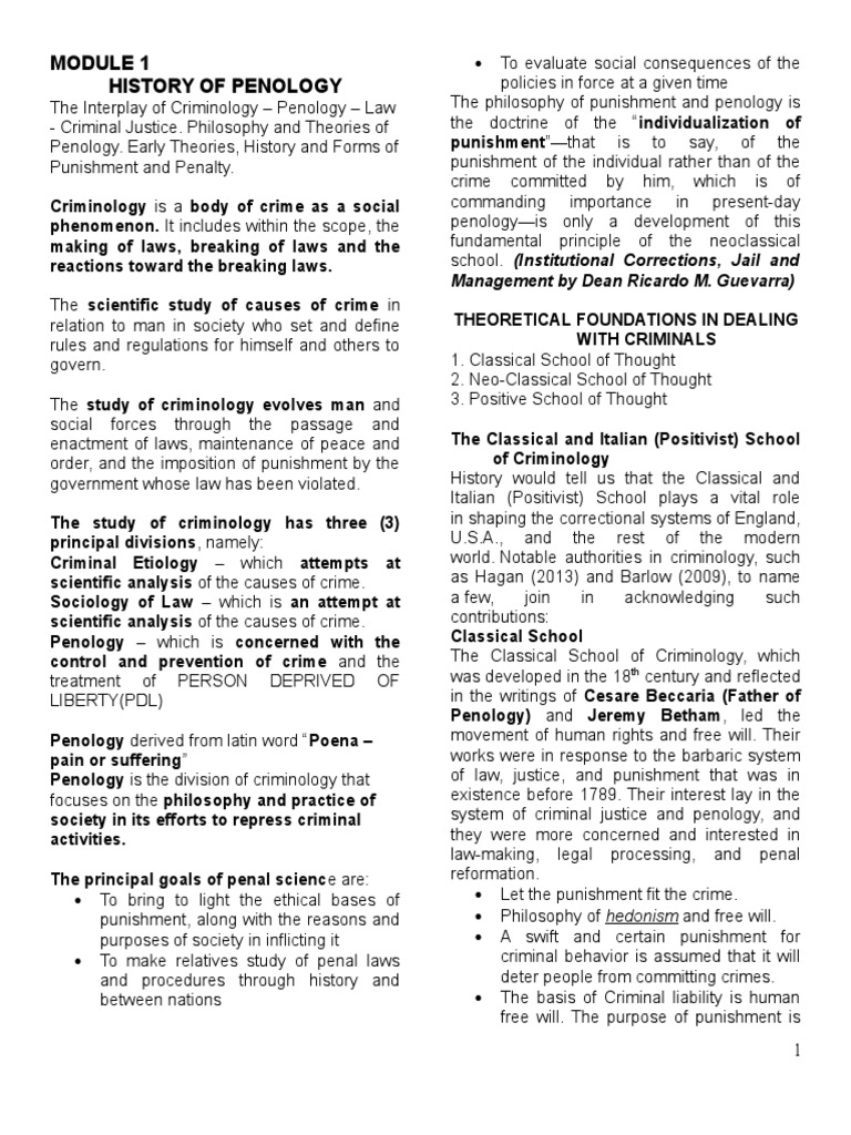 A Comprehensive Overview of the History and Philosophies of Penology ...