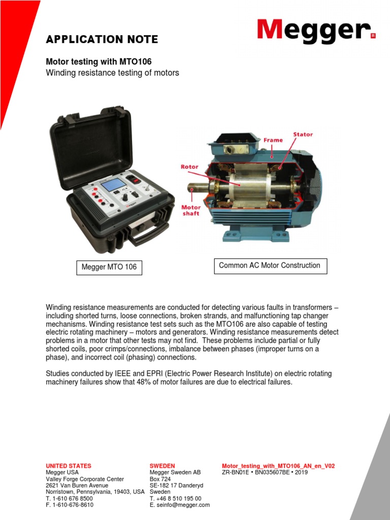 Motor Winding Resistance Testing | PDF | Electric Motor | Electrical ...