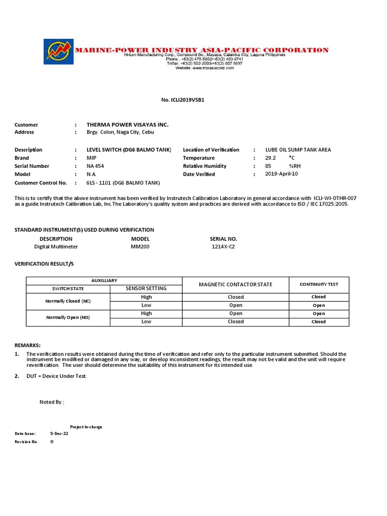 Icli2019v5b1-Level Switch-Mip | PDF | Verification And Validation ...