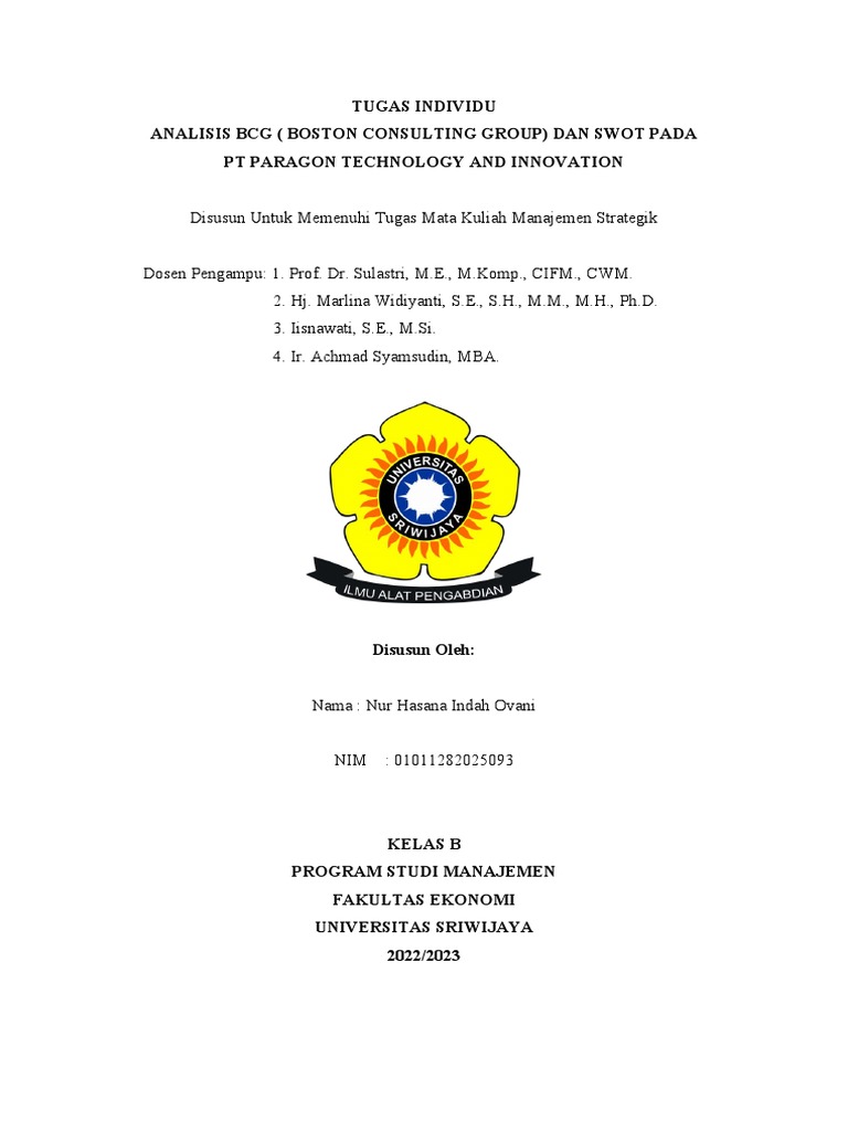 Analisis BCG dan SWOT PT Paragon | PDF