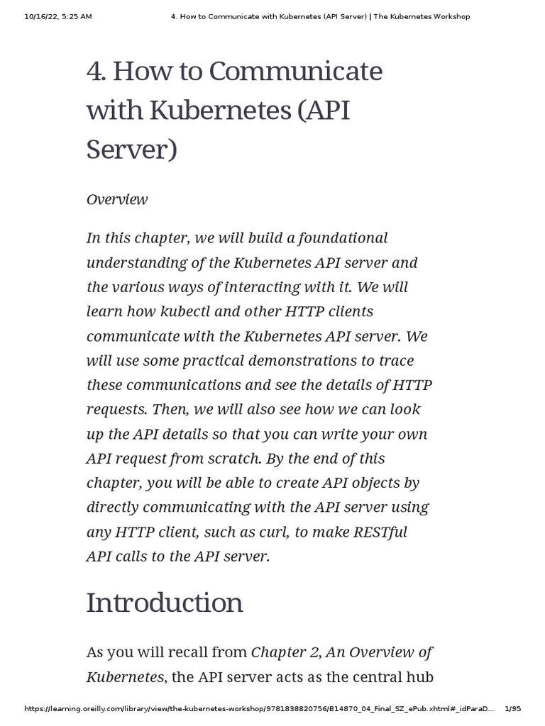 How To Communicate With Kubernetes (API Server) - The Kubernetes ...