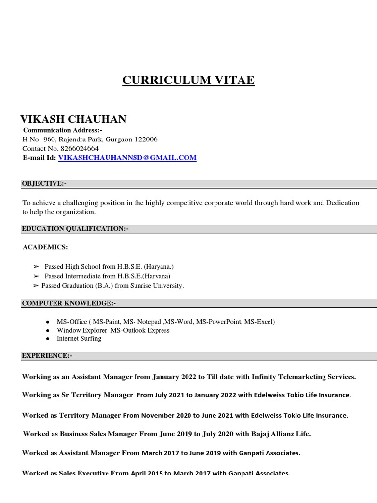Vikash Updated CV | PDF