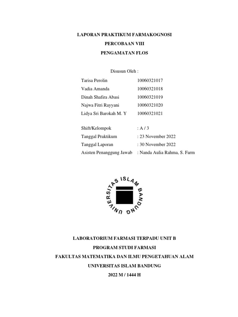A - 3 - Laporan8 - Pengamatan Flos | PDF