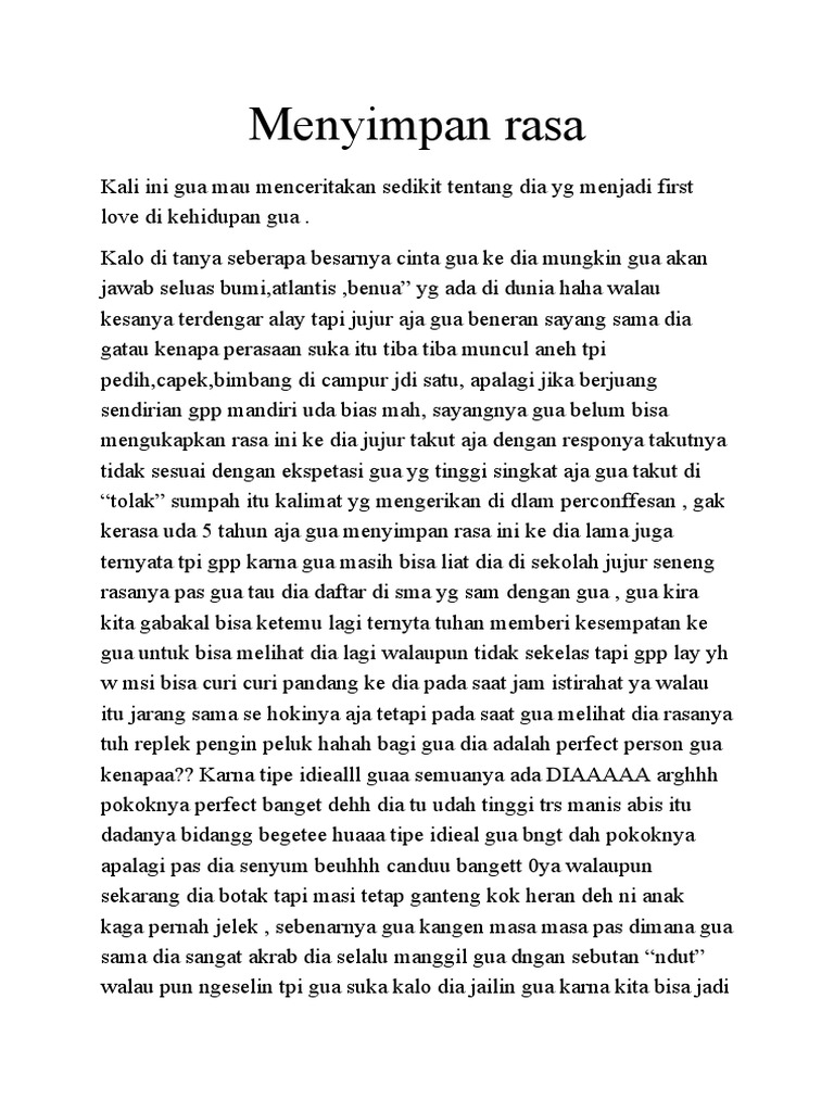 Menyimpan Rasa | PDF