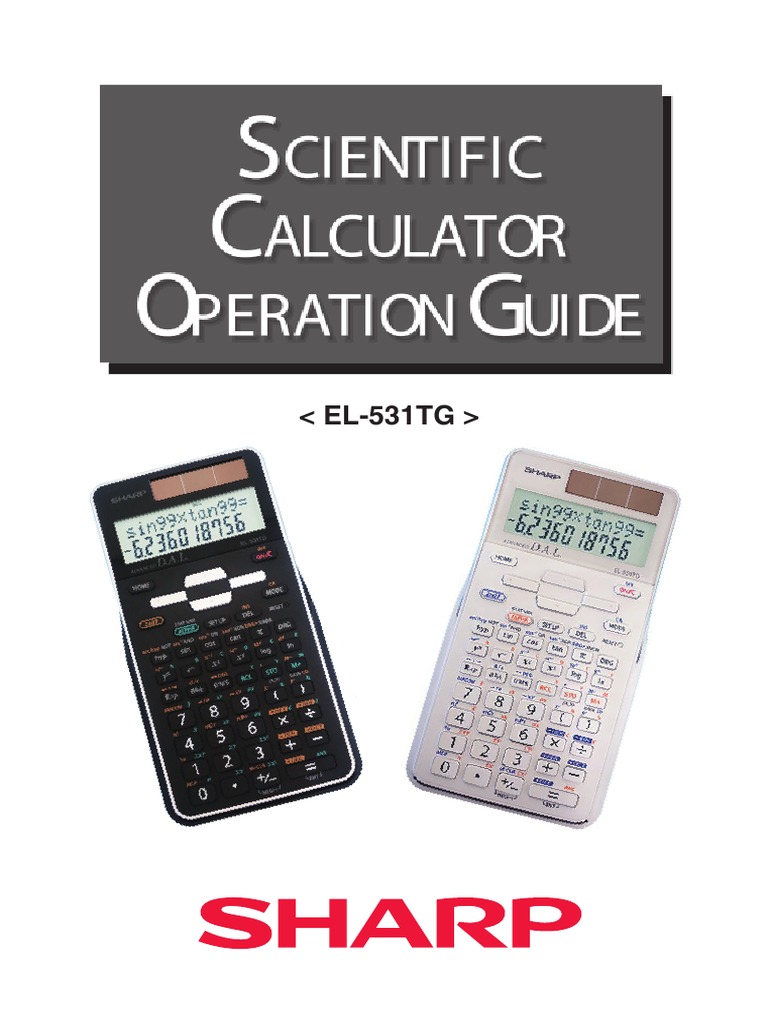 EL-531TG Calculator Operation Guide | PDF | Trigonometric Functions ...
