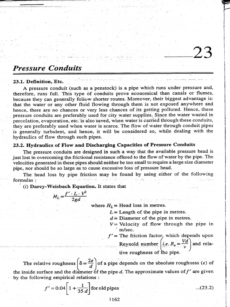 Chapter 23, Pressure Conduits | PDF