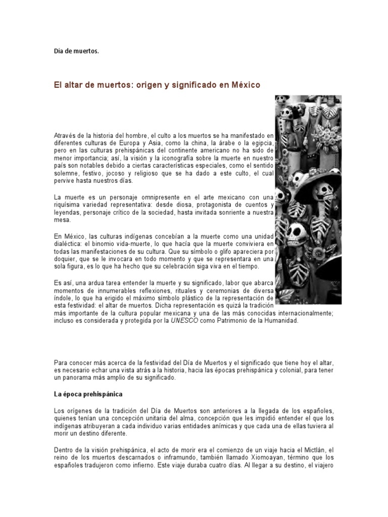 Día de Muertos Resumen | PDF