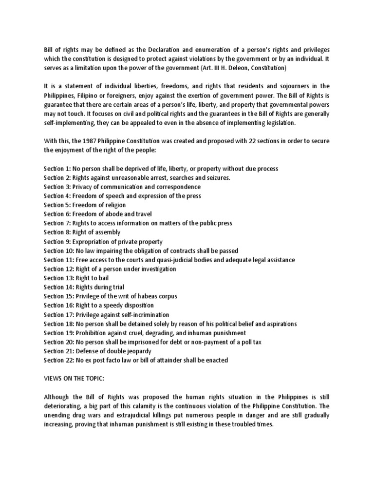 Bill of Rights | PDF | United States Bill Of Rights | Liberty