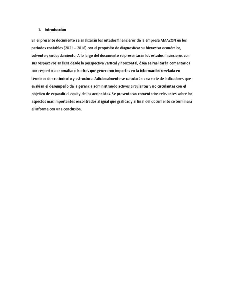 Amazon | PDF | Estado de resultados | Liquidez de mercado
