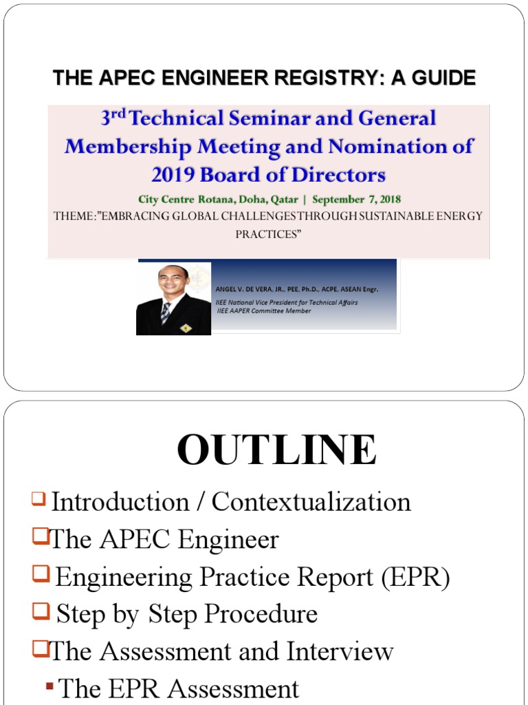 THE APEC ENGINEER REGISTRY - A Guide - Avd3 | PDF | Engineer | Engineering