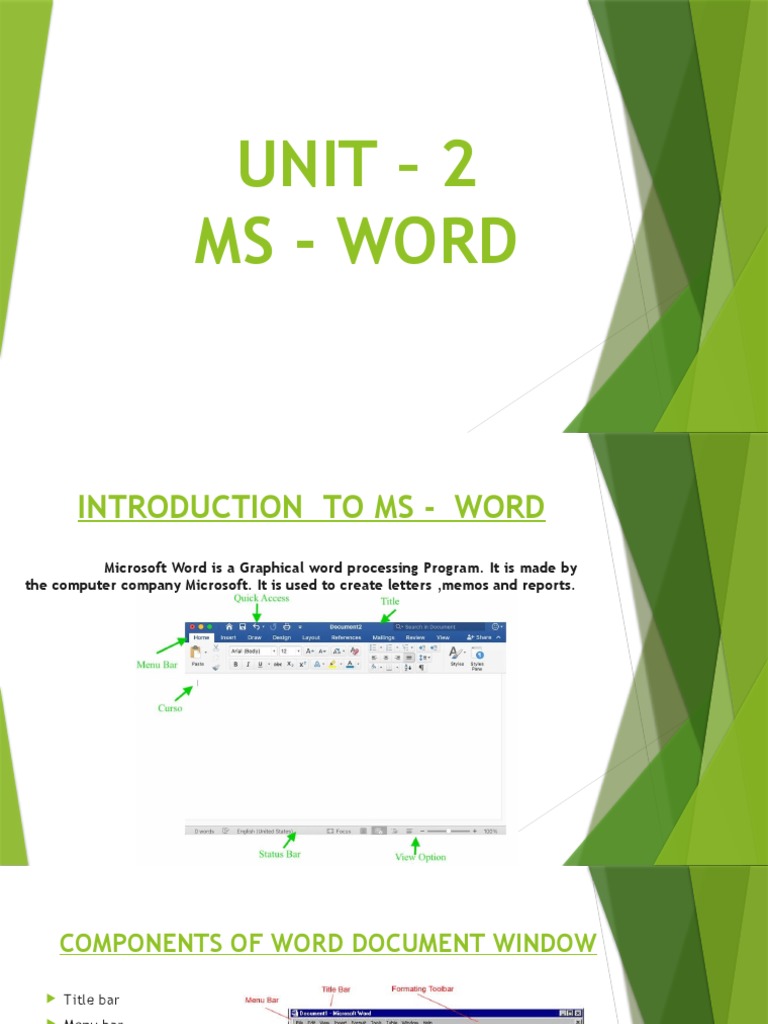 CAB Unit II | PDF | Microsoft Word | Window (Computing)