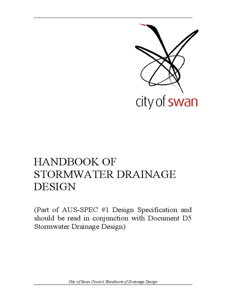 City of Swan Drainage Design Handbook | PDF | Drainage Basin | Surface ...