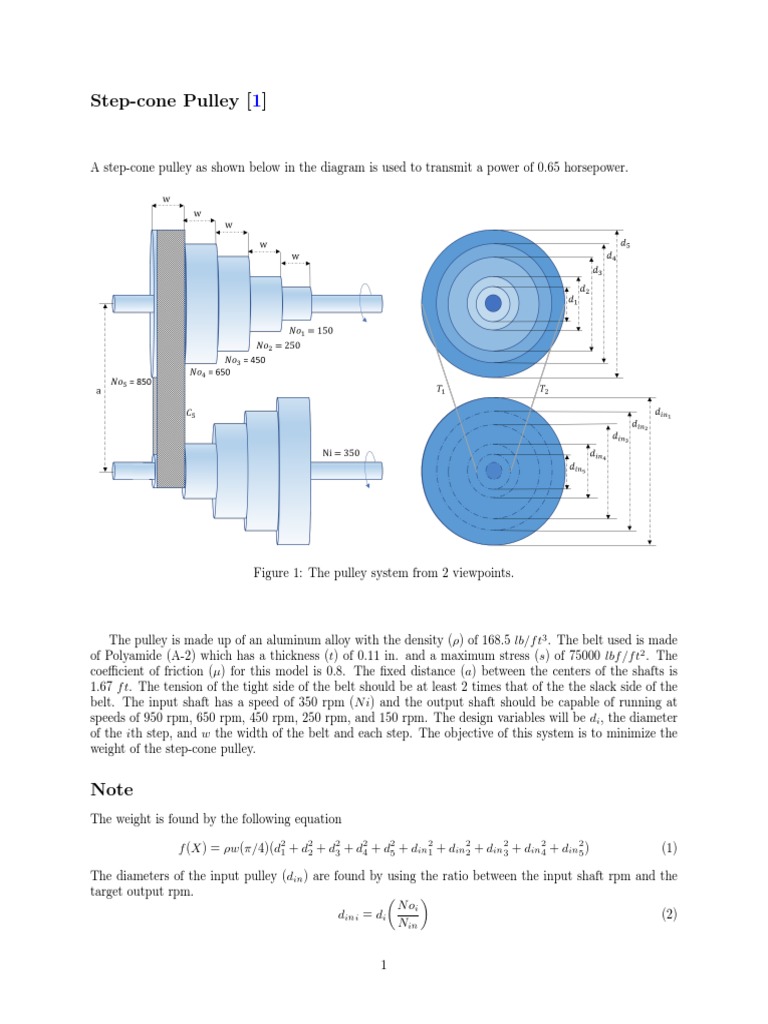 Step Cone Pulley | PDF | Belt (Mechanical) | Manufactured Goods