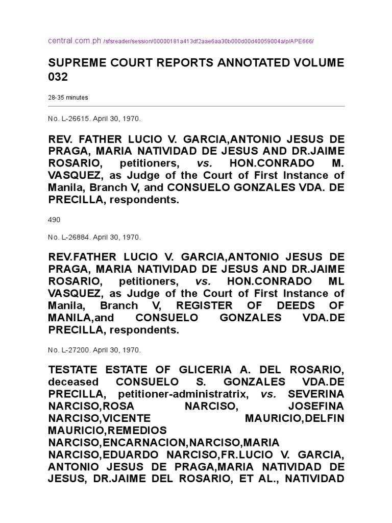 (ESCRA) Garcia vs. Vasquez | PDF | Probate | Will And Testament