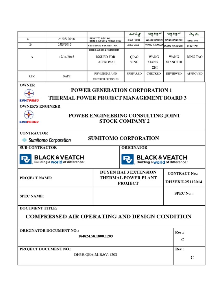 Operating & Design Compress Air System | PDF | Pipe (Fluid Conveyance ...