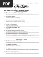 Charlottes Web Lesson Plan With Materials | PDF | Reading Comprehension ...