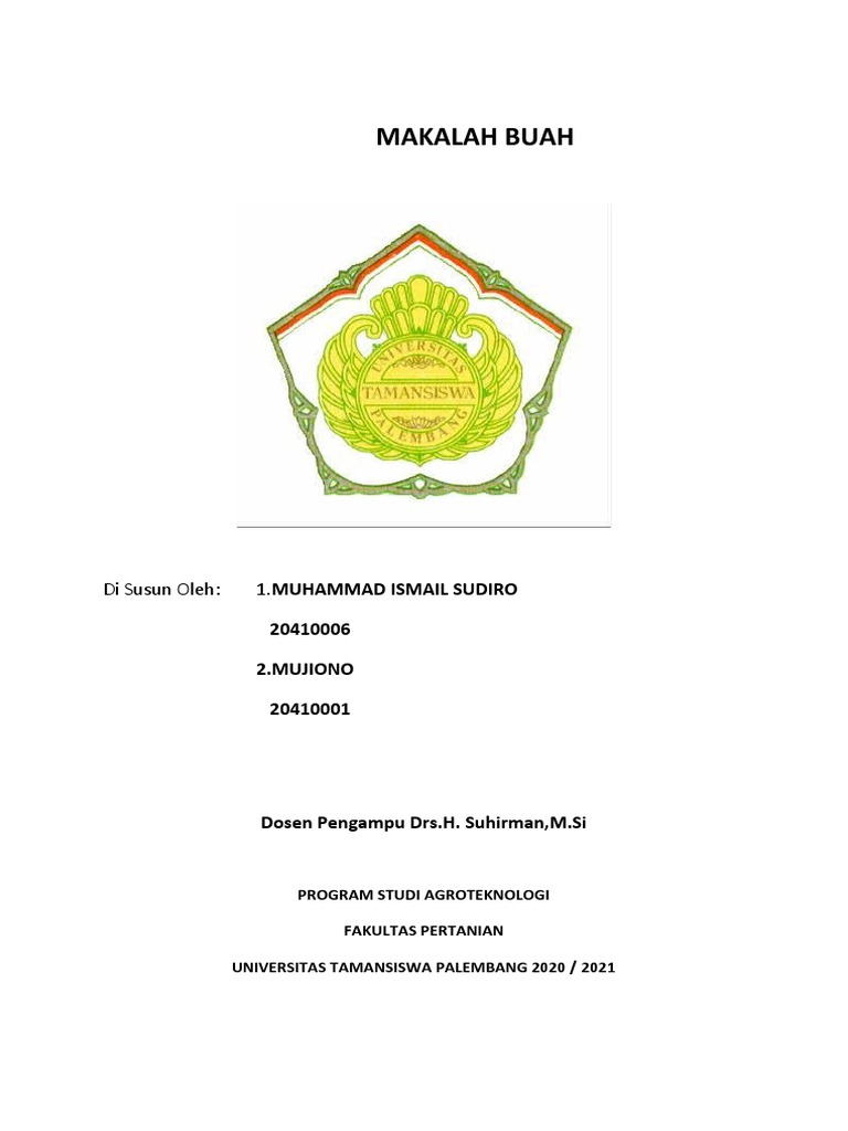 Morfologi dan Penggolongan Buah Tumbuhan | PDF