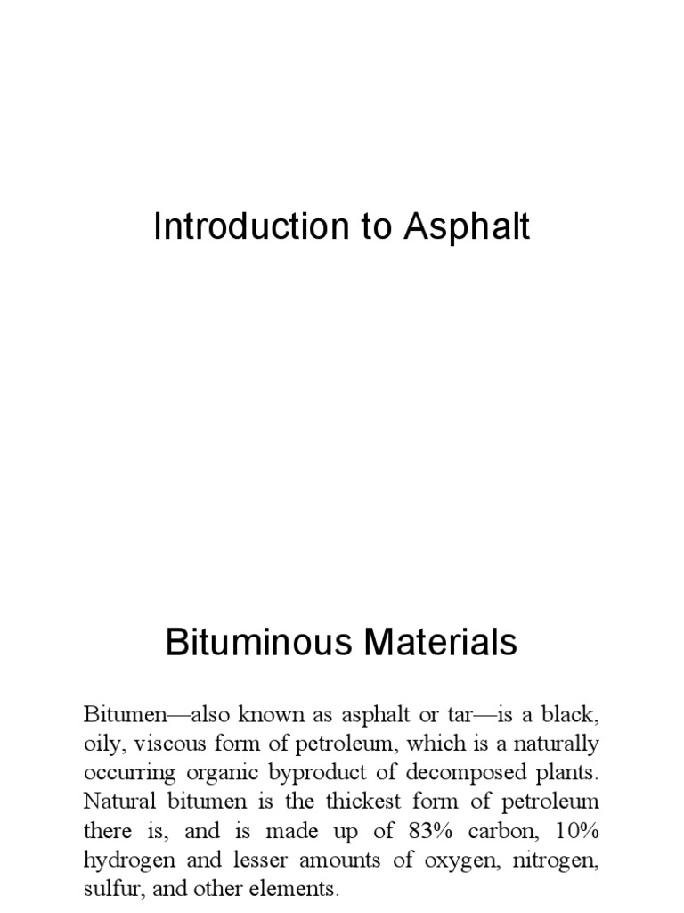 17 - Introduction To Asphalt | PDF | Asphalt | Petroleum