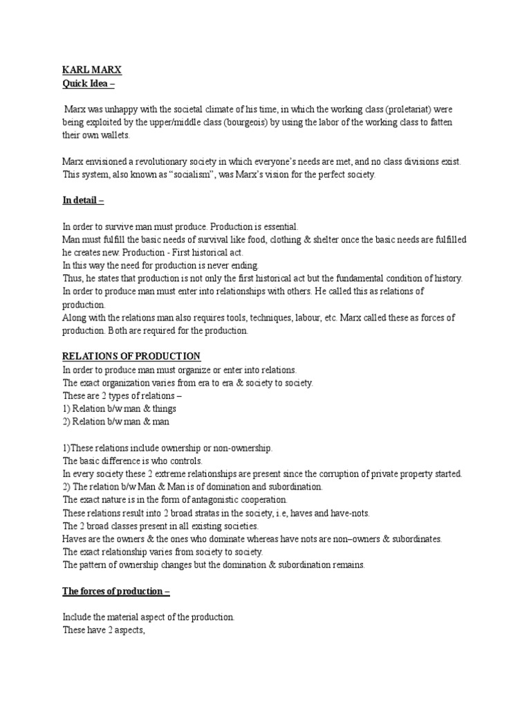 Karl Marx - Historical Materialism Theory | PDF | Karl Marx | Society