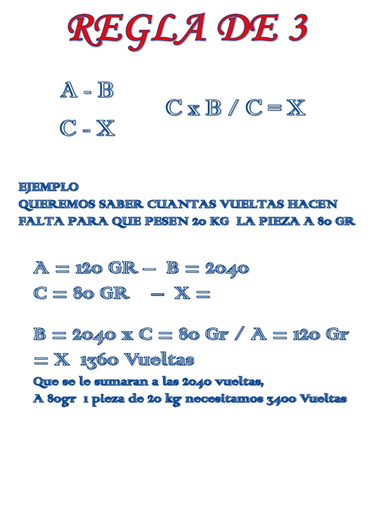 Regla de 3 | PDF