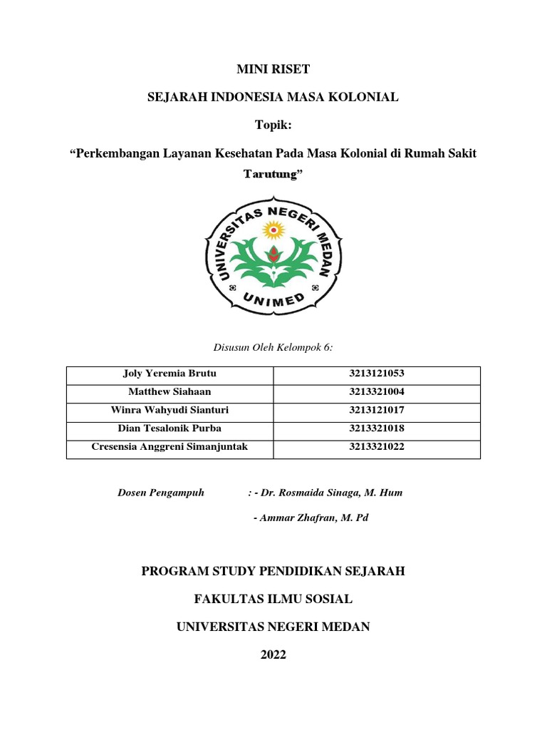 Mini Riset Kel. 6 Sejarah Indonesia Masa Kolonial | PDF
