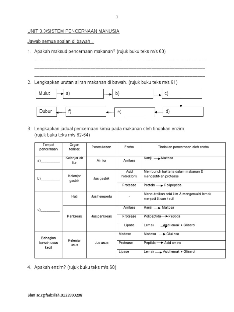 Latihan t2 Bab3 Unit3 3 (MURID) | PDF