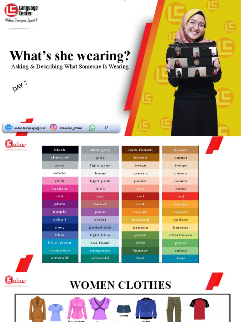 Day 7 Asking & Describing What Someone Is Wearing | PDF | Sweater ...