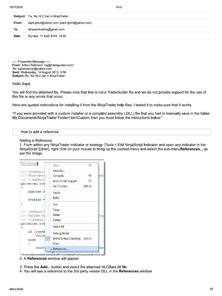 HLC Bars in Ninja Trader | PDF