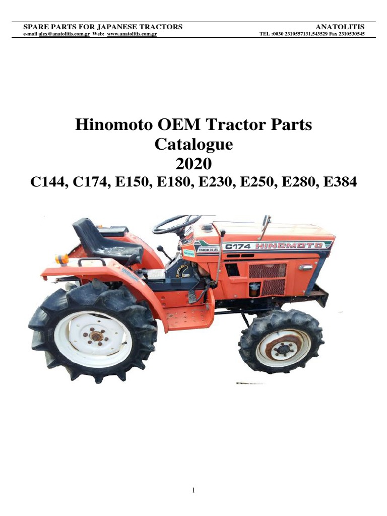 Hinomoto OEM 2020 | PDF | Internal Combustion Engine | Diesel Engine