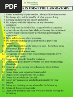 GL284 CLEAPSS Lab Rules Poster | PDF