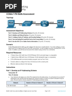 CCNA 1 ITN (Version 7.00) Final PT Skills Assessment (PTSA) Answers2 | PDF | Computer Network ...