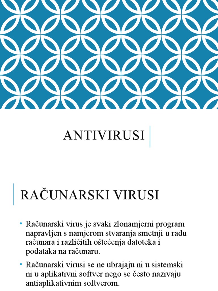 Antivirusi - Vrste I Tipovi | PDF