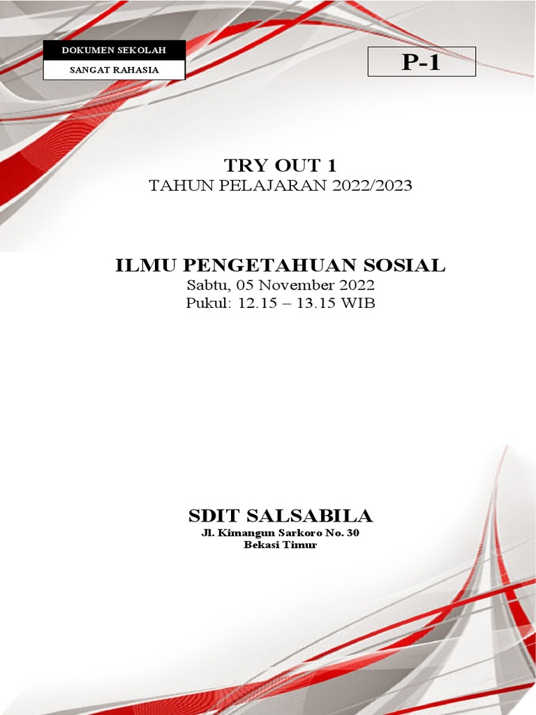 07 Edit - 2223 Naskah Soal Try Out Ips | PDF
