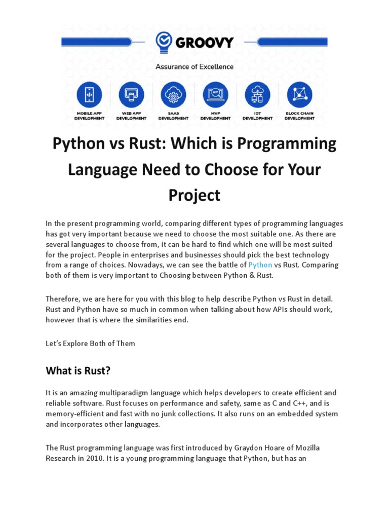 Python Vs Rust - Which Is Programming Language Need To Choose For Your ... Python Vs Rust - Which Is Programming Language Need To Choose For Your ...