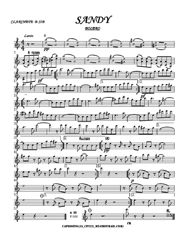 Sandy - Bolero | PDF