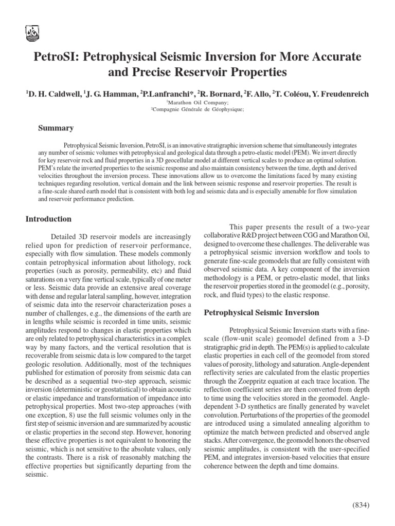 Petrosi: Petrophysical Seismic Inversion For More Accurate and Precise ...