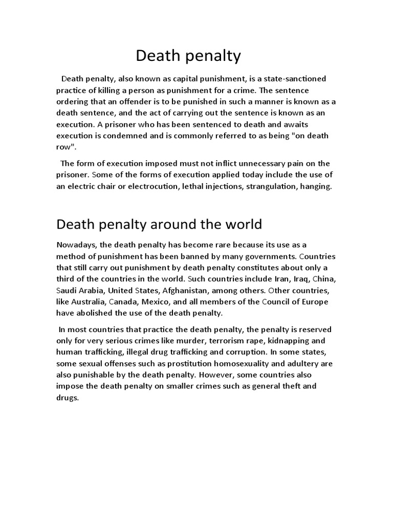 Death Penalty | PDF | Social Science