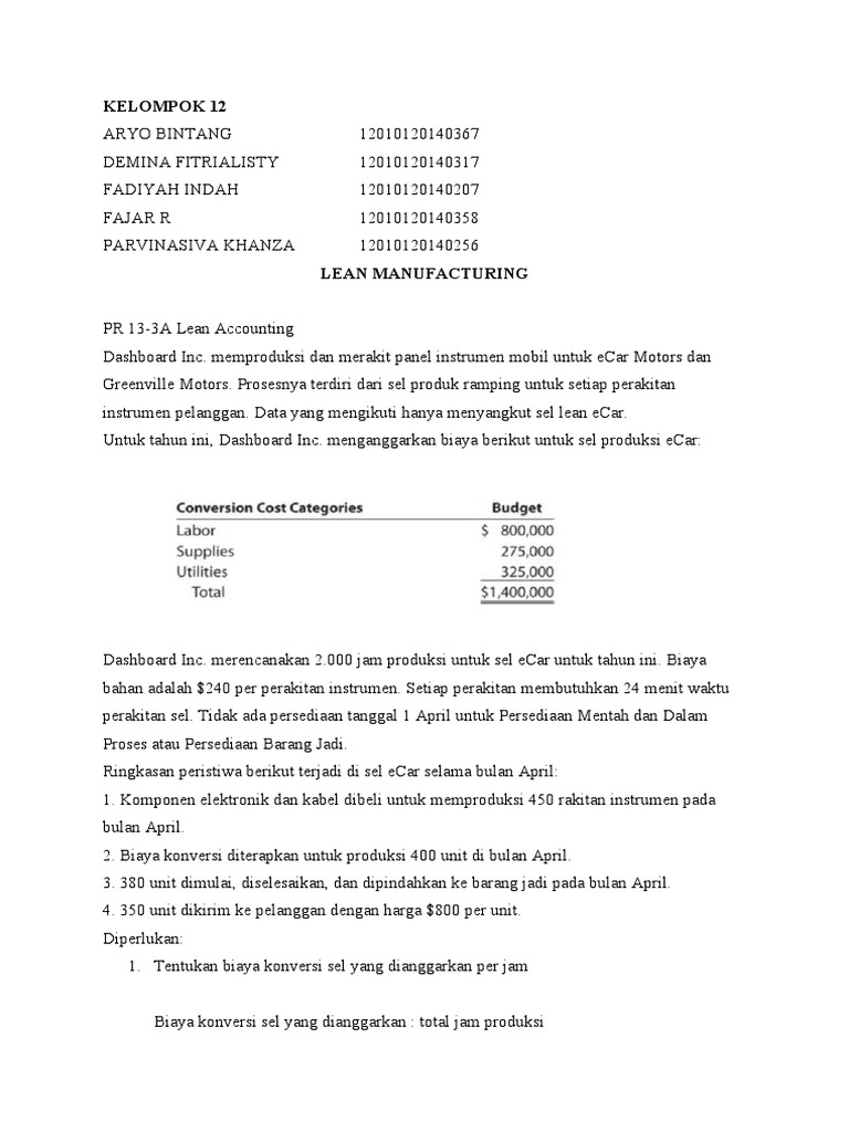 12 Lean Accounting | PDF