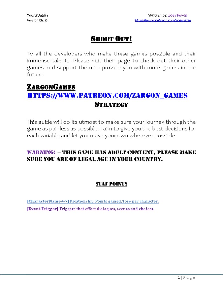 Young Again: Chapter 12 Guide | PDF