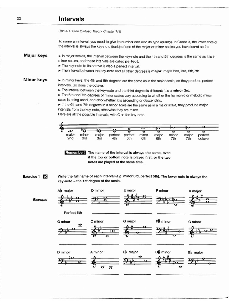 ABRSM - Grade 3 - Intervals | PDF
