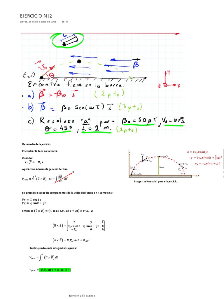 Ejercicio N2 Electrodinámica | PDF | Informática