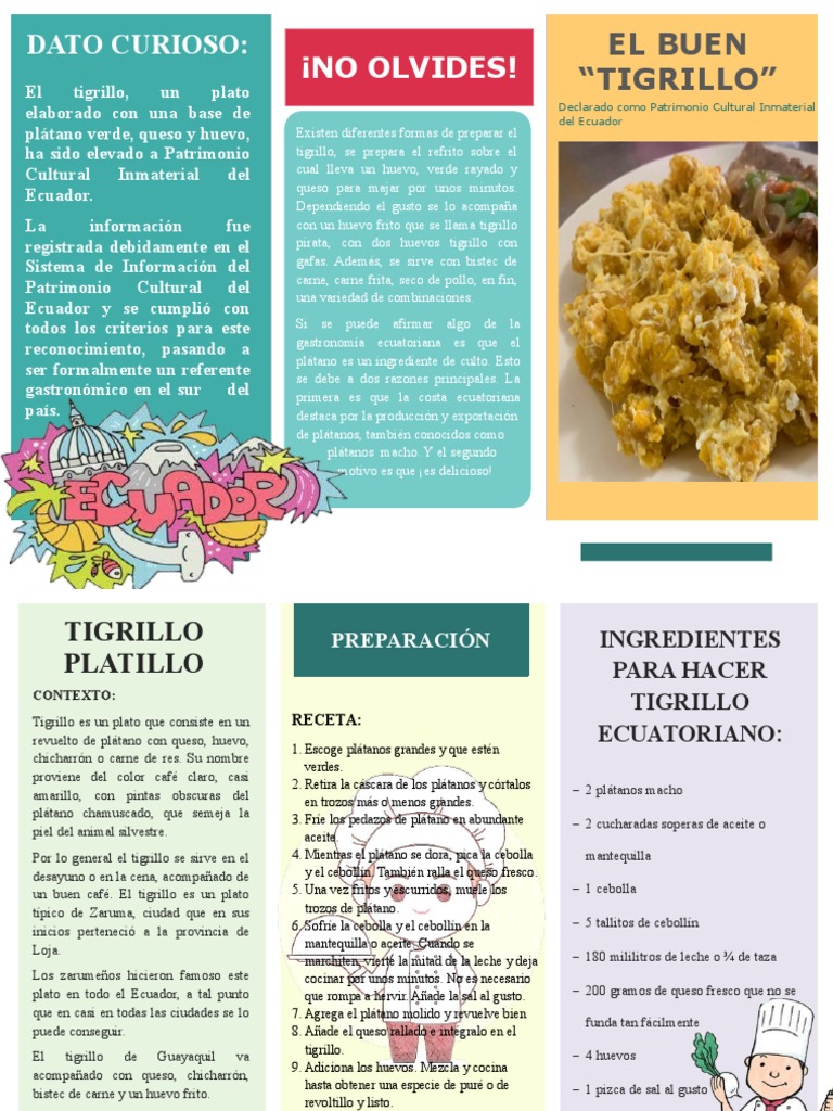 Triptico | PDF | Alimentos | Cocina